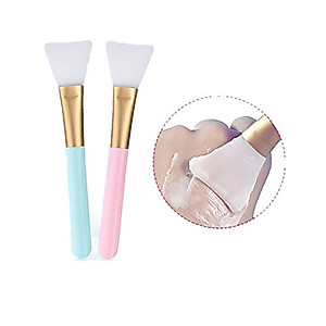 2 PCS Face Mask Beauty Tool Soft Silicone Facial Mud Mask, Brush Hairless Body Lotion And Butter Applicator