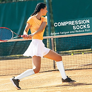 SunFeeling Compression Socks for Women & Men Circulation (3 Pairs) - Best Support for Athletic Running Nurses Recovery Travel,Large-X-Large