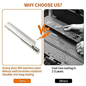 Kingsource 16.1" Stainless Steel Grill Burners Replacement, Heavy Duty Cast Grill Burner 1 PC for Bull,Bull Cal Flame Blaze Aussie Bakers Chefs Turbo Thermos Char Broil Jenn Air Nexgrill