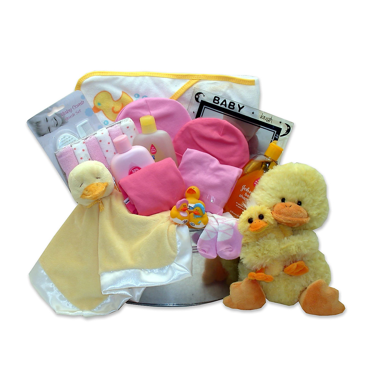 Splish Splash It's Time for A Bath Baby Girl Gift Basket - Large Pink