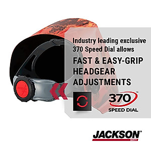 Jackson Safety Premium Graphic Welding Hood with ADF - Ultra Lightweight Auto Darkening Welding Helmet - ANSI Z87.1 (Multiple Styles)