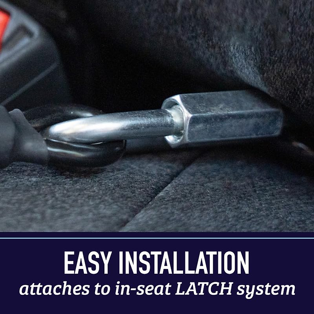 Leash Boss Dog Car Seat Belt Restraint - No-Chew Heavy Duty Car Seatbelt for Pets - 5 Sizes - Coated Steel Rope to Prevent Chewing (21 in) - Dog Seat Belt Tether - Dog Seatbelt for Car