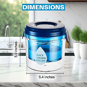 FUENTES STORE Greek Yogurt Set x 2 Pieces - Stainless Steel Greek Yogurt Maker and Reusable Food Storage Container, glass vacuum seal container (14.5x13x8 cm)