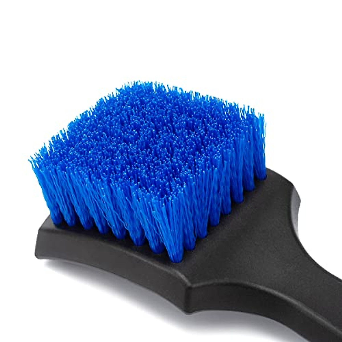 Car Brush for Wheel & Tire Cleaning, Carpet Brush for Car / Truck, Tough Scrub Brush for Tub, Shower with Stiff Bristles, Black/Blue, 1pcs
