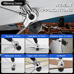 Electric Drill Shears Attachment Plate Sheet Cutter Nibbler for Cutting Aluminium, Iron, Stainless Steel, Copper, or Other Metal Sheets, Tin Cutters for Drill, Saving Accessory Retrofit Cutter
