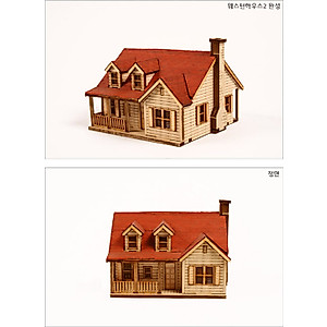 DESKTOP Wooden Model Kit Western House 2 by Young Modeler