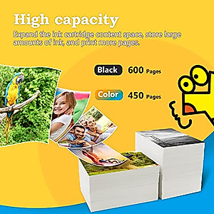 YATUNINK Remanufactured Ink Cartridge Replacement for HP 662XL HP 662 Ink Cartridges Black and Color Combo Pack Show Ink Level for Deskjet 1015 1515 1516 2515 2516 Deskjet 4645 4666 Printer Ink(2Pack)