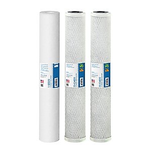 FILTER-SET-LITE US MADE Commercial Grade Replacement Pre-Filter Set for Light Commercial Reverse Osmosis Water Filter System Stage 1, 2&3