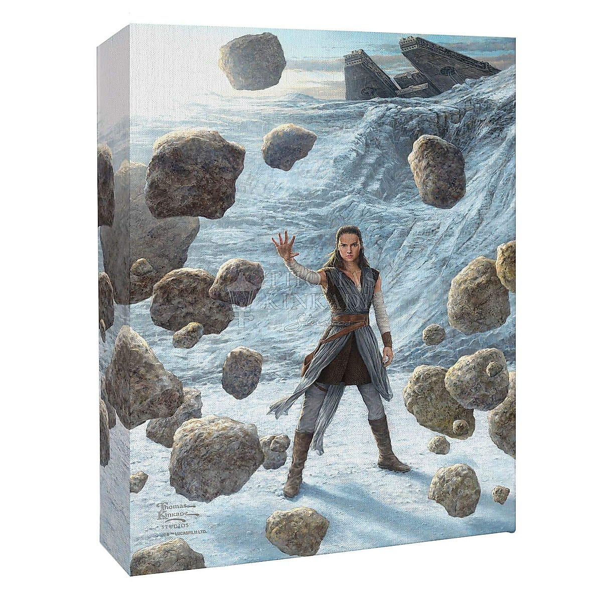 Thomas Kinkade Studios Star Wars Rey of Hope 14 x 10 Gallery Wrapped Canvas