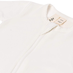 KYTE BABY Unisex Zipper Closure Footies, Rayon Made From Bamboo (6-12 Months, Cloud)