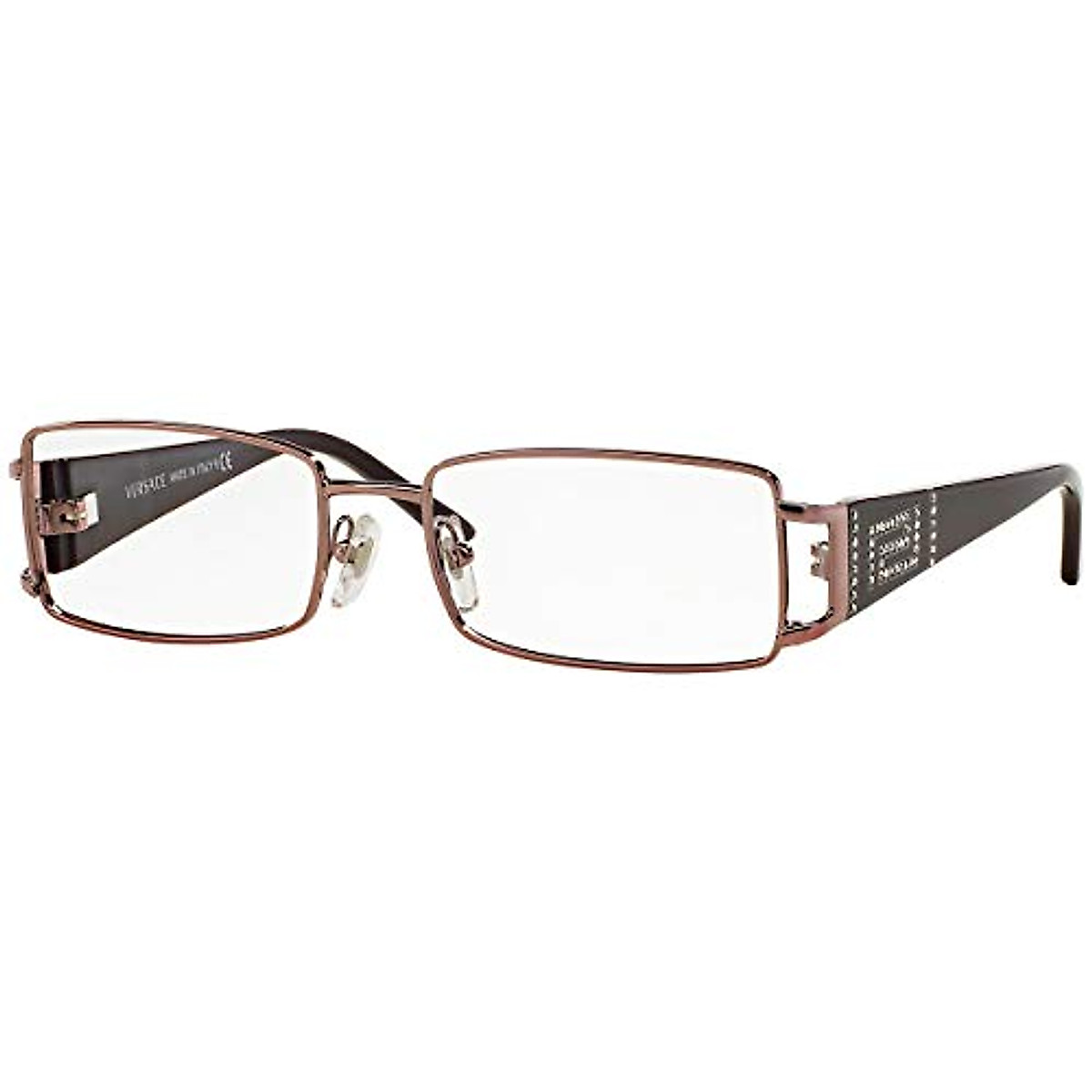 Versace VE 1163B 1333 Pink Gold Metal Rectangle Eyeglasses 52mm