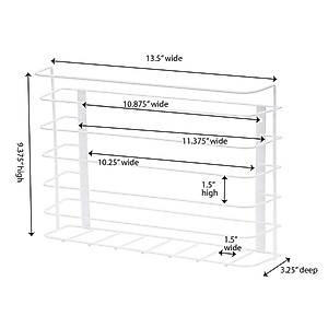 Household Essentials White Tall Basket Organizer | Mounts to Solid Cabinet Doors or Walls