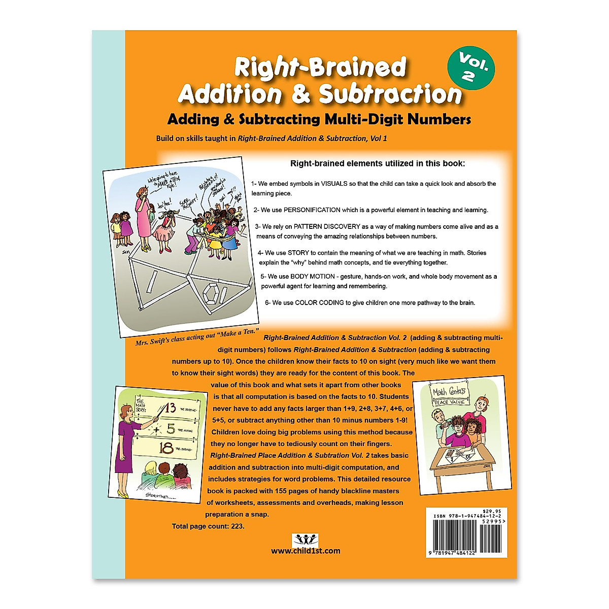 Right-Brained Addition & Subtraction Vol. 2, Book & Games