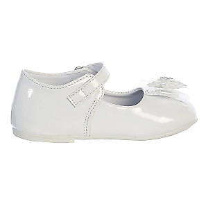 Swea Pea & Lilli Lito Joyce Infant Girls Special Occasion/Christening White/Ivory Shoe with Bow (4, White)