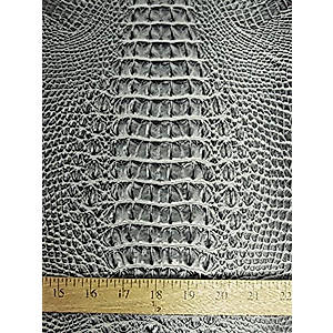DuroLast™ Hydra Gator 3D Embossed Vinyl Fabric Sold by The Yard 2 Tone 3D Crocodile DIY Upholstery Accessories Apparel (Viper Green)