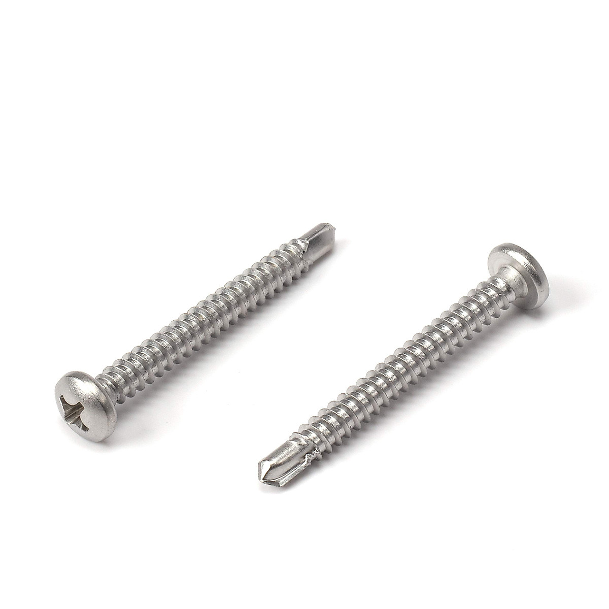 THE CIMPLE CO #8 Size, 1 1/2" Length (38mm) - Self Tapping/Drilling Screw - 410 Stainless Steel (Exceptional Wear and Very Corrosion Resistant) - Phillips Pan Head - 100pcs