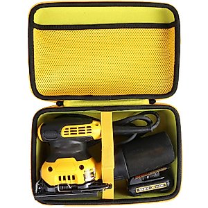 khanka Hard Case Replacement for DEWALT 20V MAX XR Palm Sander Electric Sander Sheet, Variable Speed, 1/4-Inch, Orbital (DCW200B / DWE6411 / DWE6421), Case Only