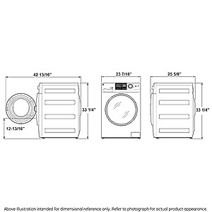 Haier QFW150SSNWW 24" Frontload Washer with 2.4 cu. ft. Capacity 16 Cycles Electronic Controls Built-in Wi-Fi Connect in White
