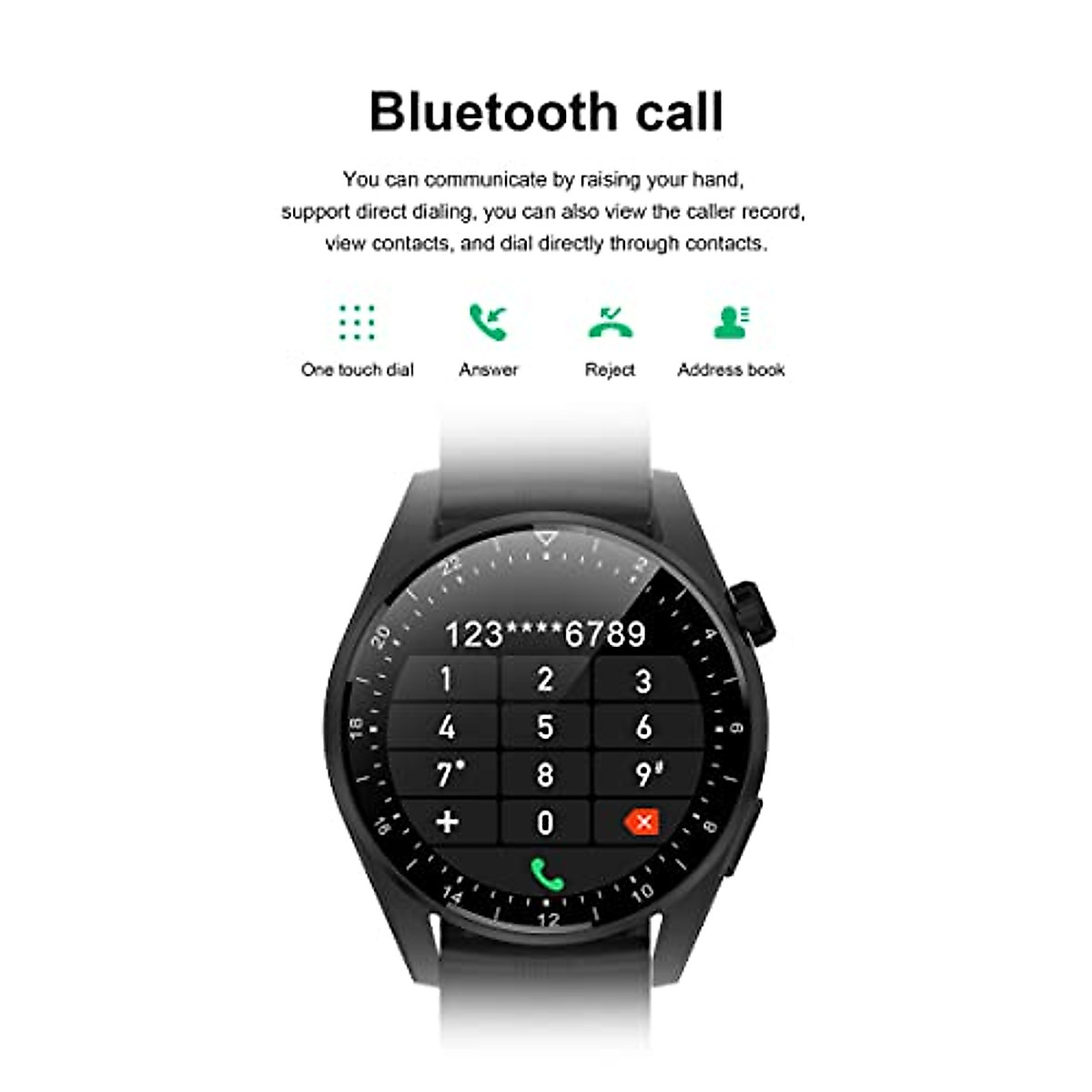 NW HANDA HK3 Pro Smart Watch for Men Women, Fitness Tracker Smartwatch with Heart Rate Blood Pressure Sleep Monitor Pedometer Bluetooth Call IP68 Waterproof Activity Tracker (Black+Brown)