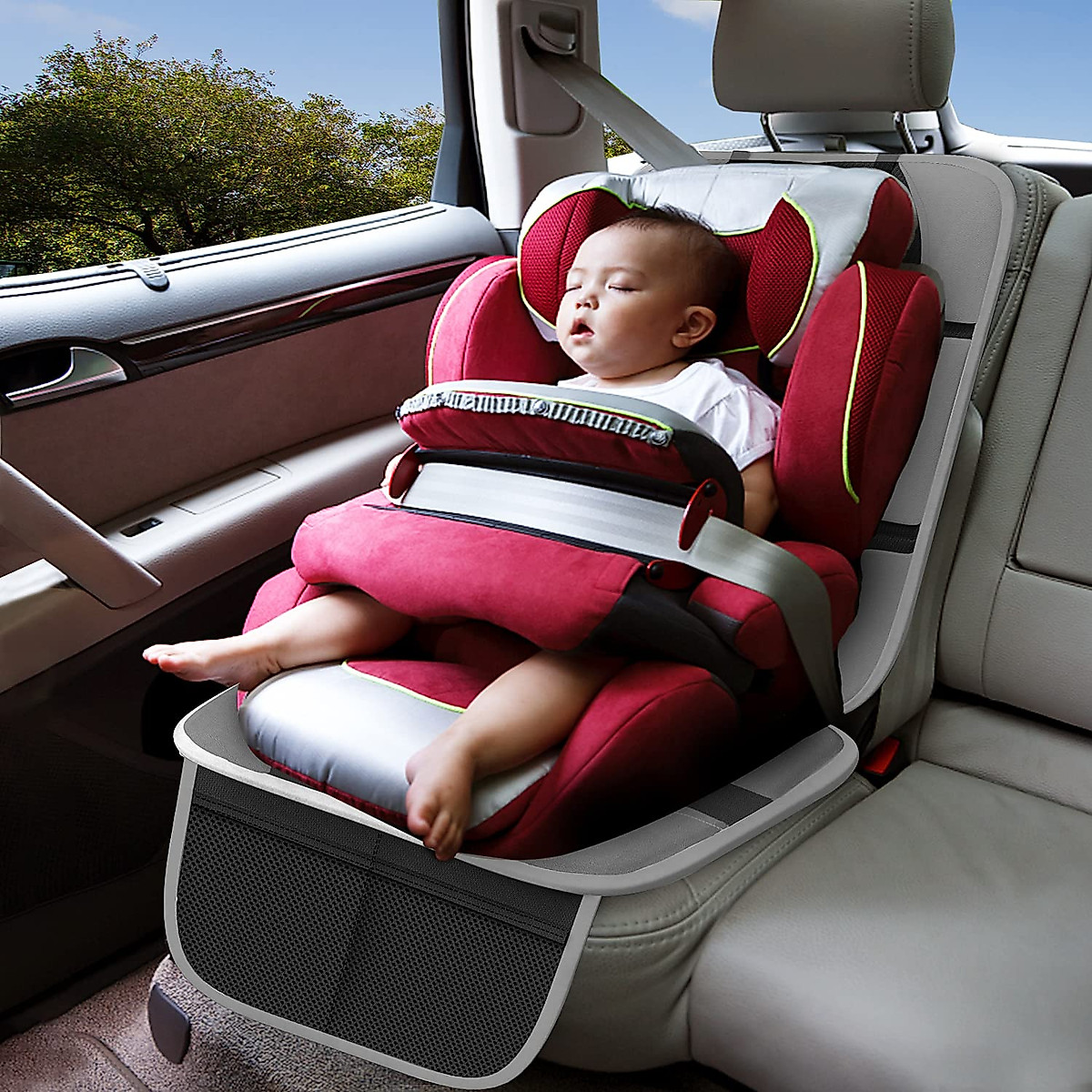 MHO+All Car Seat Protector The Best Large Auto XL Size, with Storage Bag, The thickest Child Baby Seat Protector, Suitable for Children, Babies, Pets,1 Pack