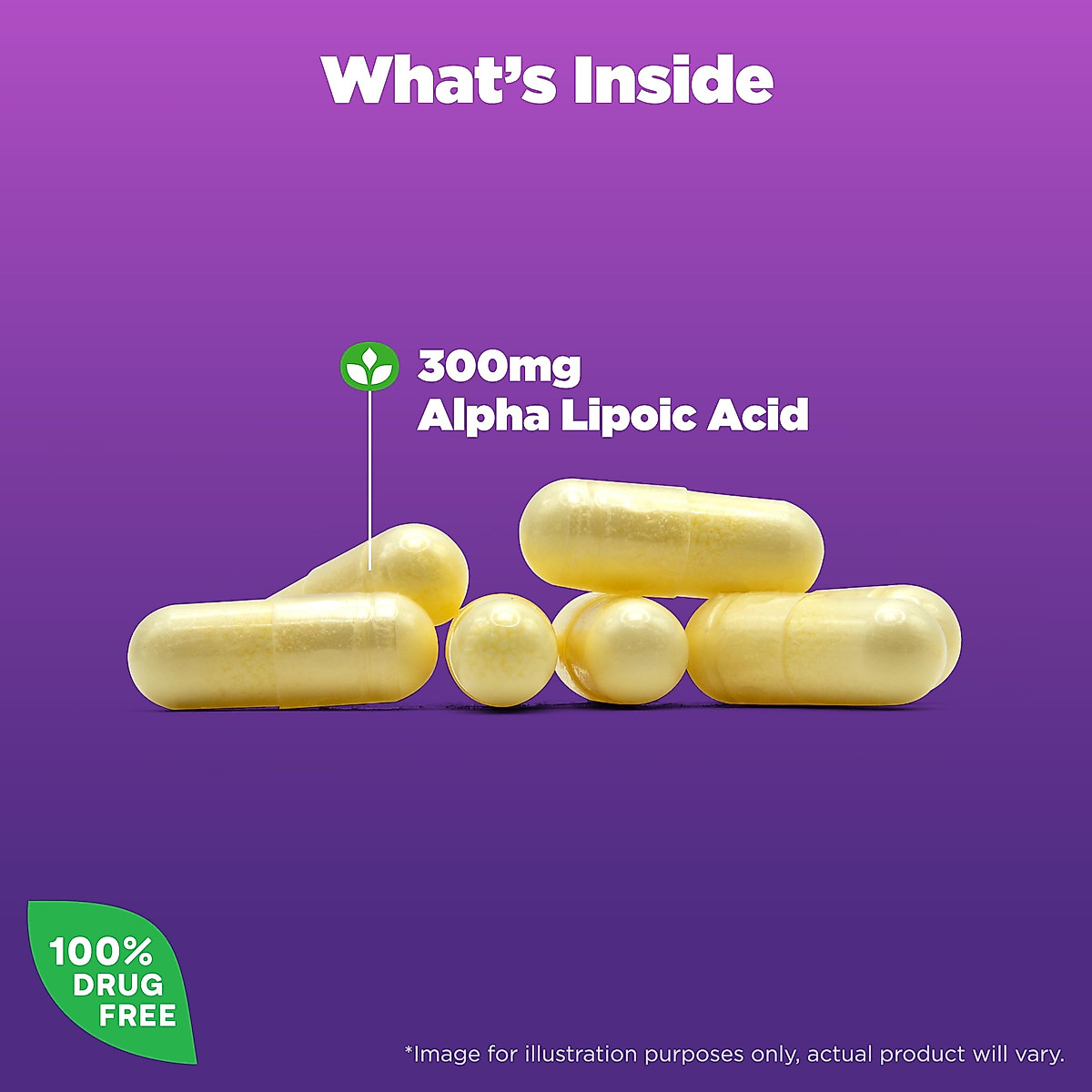 Natrol Alpha Lipoic Acid Capsules, Antioxidant Protection, ALA, Helps Protect Against Cellular Oxidation and Age-Related Damage, Whole Body Cell Rejuvenation, 300mg, 50 Count