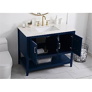 Elegant Kitchen and Bath 42 inch Single Bathroom Vanity Cabinet - Blue