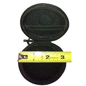 CASEBUDi Round Earbud and Phone Charger Storage Case with Carabiner | Pink Ballistic Nylon