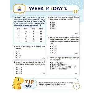 6th Grade Common Core Math: Daily Practice Workbook - Part I: Multiple Choice | 1000+ Practice Questions and Video Explanations | Argo Brothers (Next Generation Learning Standards Aligned (NGSS))