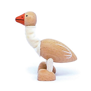 Cow Wooden Animal Toys for Toddler, Fun and Posable Wooden Farm Toy, Wooden Toys, Wood Farm Animals, Early Education Boys and Girl, Bendable Figures Farm Toys Set