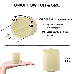 Flameless Candles Tea Lights Candles with Remote, Battery Operated Candles LED TeaLights with Timer Votive Candles Unscented Outdoor Warm White Fake Candles Flickering Candles 200 Hours,6 Set x 1.8"