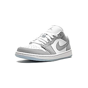 Jordan Womens WMNS Air 1 Low DC0774 105 White/Wolf Grey - Size 6W