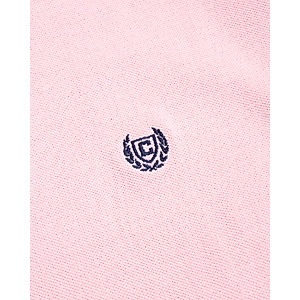 Chaps Men's Polo Shirt - Classic Fit Cotton Collared Short Sleeve Mens Golf Shirts - Casual Work Shirts for Men (S-2XL), Size Small, Oxford Pink