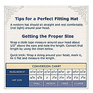 Justin Men's 3X Rodeo Hat, Black,7 3/8