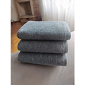 Big Deals,100% Turkish Cotton Extra Large (20 x 35 inch) Hand Towel, for SPA, Gym, Fitness and Sport, Oversized, XL, Large, Huge Big Size Hand Towel,luxury hotel series(grey,6-pack) (grey, 6)