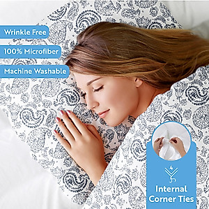 Linen Market Duvet Cover King Size (Navy) - Experience Hotel-Like Comfort with Unparalleled Softness, Exquisite Prints & Solid Colors for a Dreamy Bedroom – King Duvet Cover Set with 2 Pillow Shams