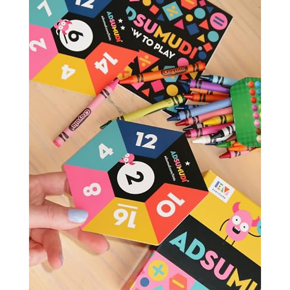 Evermade Adsumudi Math Game - The Monstrously Fun, Smart Game for Kids to Practice Multiplication, Division, Addition and Subtraction - Great for Kids Ages 8-12
