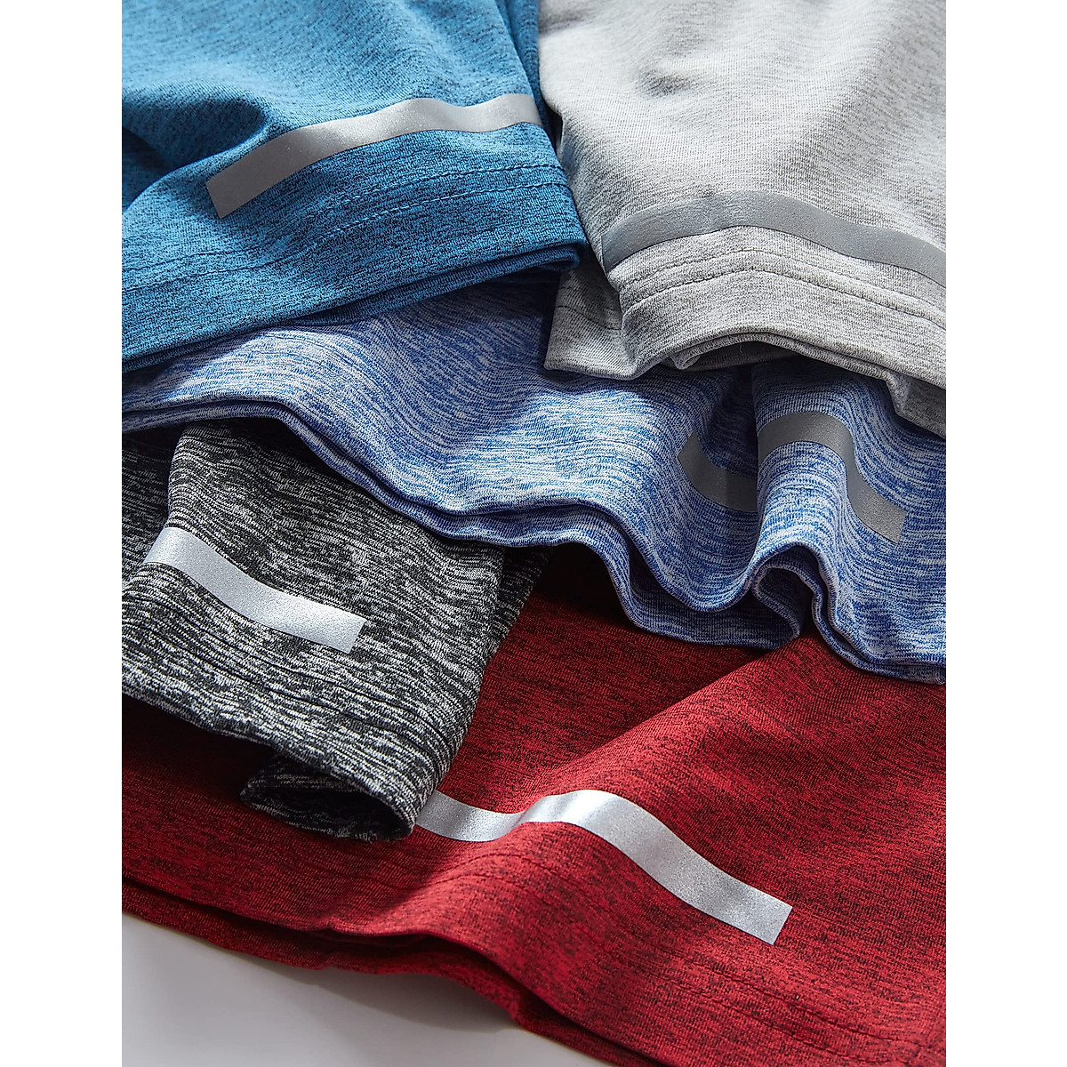 5 Pack Big Boys Youth Athletic Mesh Basketball Shorts with Pockets Quick Dry Activewear (Set 4, Large)