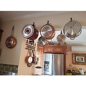 Claimed Corner - Cast Iron Wall Mounted Coat Towel Hat Scarf Bag Hook - 5 Pack (Multi Purpose (Black))