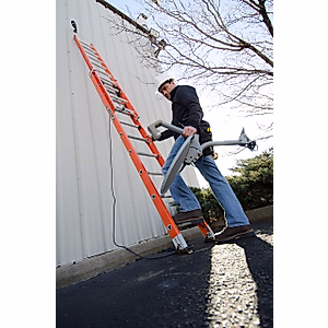 Louisville Ladder FE3216 Foot Extension Ladder, 16 ft, Orange