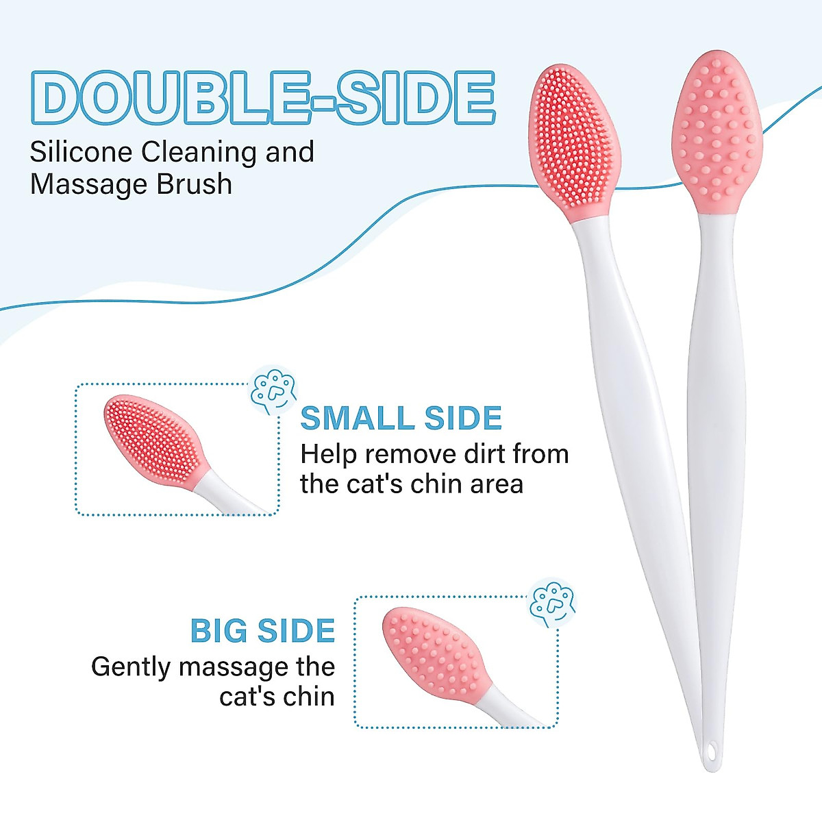 GJYC PET Cat Chin Acne Care Kit - Gently Removes Cat Chin Blackheads, Equipped with Cleansing Brush, Cruelty-Free, Nurtures Cat's Chin Softness and Freshness, 1.01 fl. oz