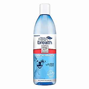 TropiClean Fresh Breath Certified Wellness Collection Dental Health Solution | Prevents Plaque & Tartar | VOHC Accepted | Freshens Bad Dog Breath | 16 oz