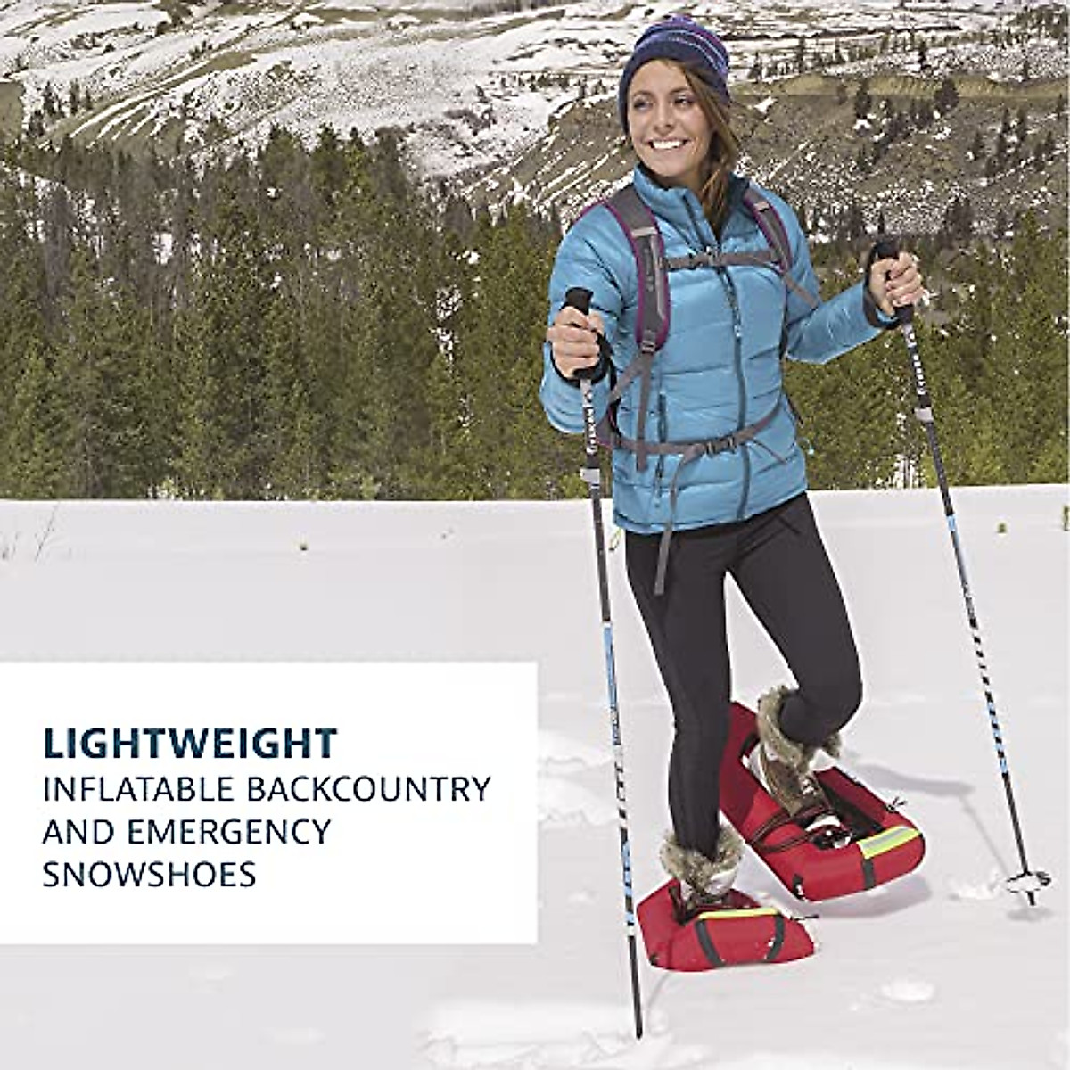 Yukon Charlie's Airlift Inflatable Snowshoe, One Size Fits Most, Hand Pump and Storage Bag Included