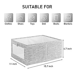 BAIYOUKE 2 Pack Storage Baskets, Foldable Organizing Basket Bin for Home, Nursery, Closet & Shelves Organization | Storage Basket Cube Shelf Organizer (Grey)