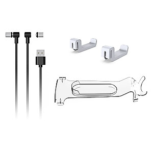 ZLiT Headphone Holder for PS5 Console,Portable Gaming Headset Hanger Stand Holder for PS5 Controller and Headphone with Type-C Cable (White)