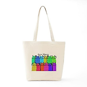 CafePress Social Worker Cats Horizi Blanket Tote-Bag Natural Canvas Tote-Bag,Shopping-Bag