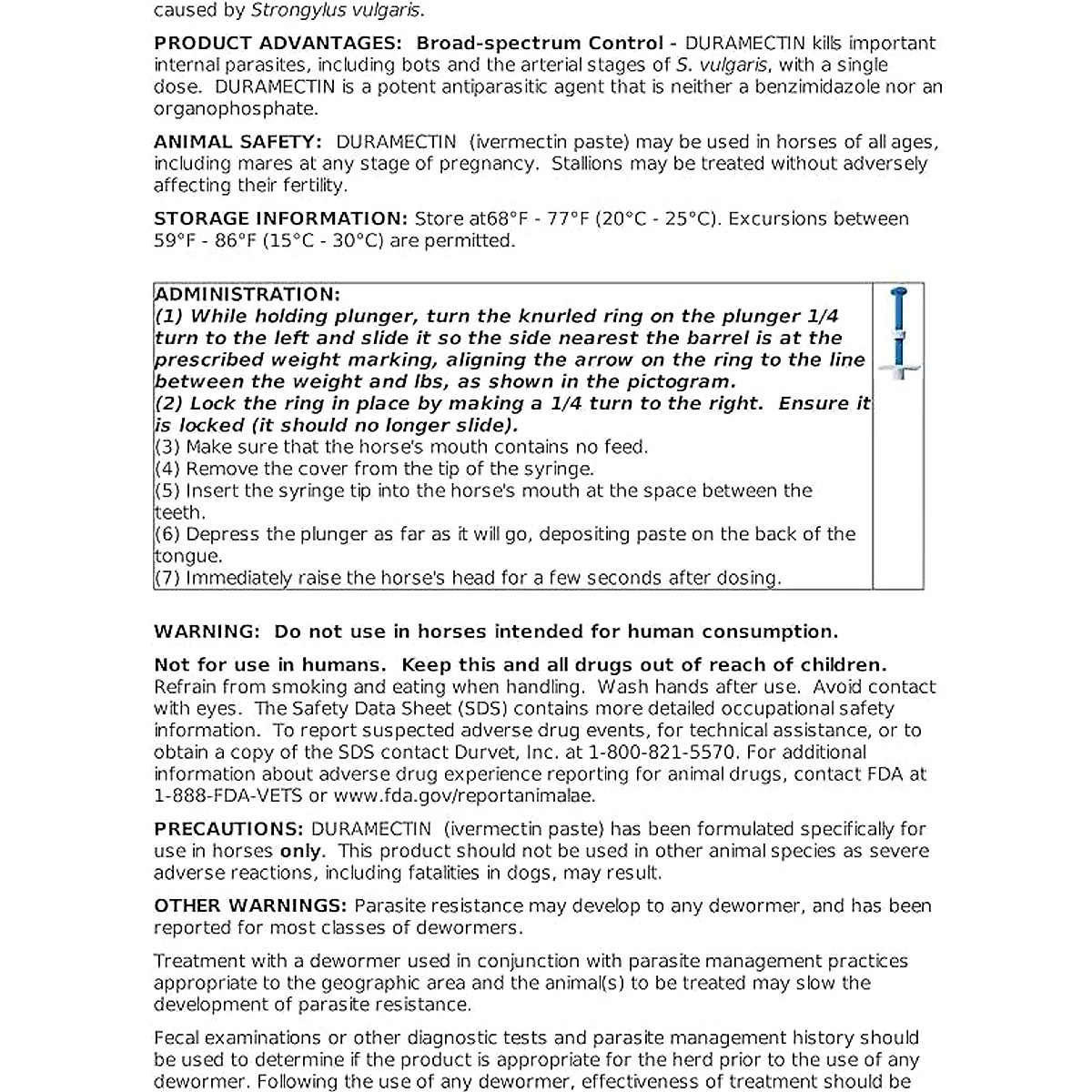 durvet Duramectin Ivermectin Paste 1.87% for Horses, 0.21 oz (Pack of 2)