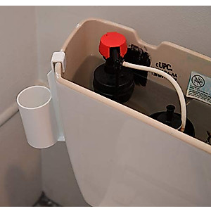 Home-X White Air Freshener Spray Holder for Home Bathroom Fits Toilet Deodorizer and Aerosol Odor Eliminator