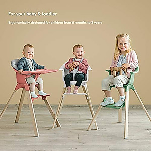 Stokke Clikk High Chair, White - All-in-One High Chair with Tray + Harness - Light, Durable & Travel Friendly - Ergonomic with Adjustable Features - Best for 6-36 Months or Up to 33 lbs