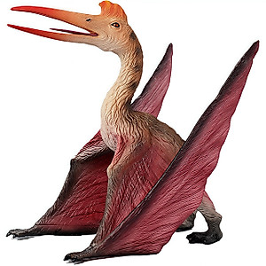Gemini&Genius Pterosaur Toy for Kids, Large Size 5.5" Quetzalcoatlus Dinosaur Toy, Pterodactyl Toy, Large Flying Dinosaur Toy, Realistic Pteranodon Toy for Kids Display and Play