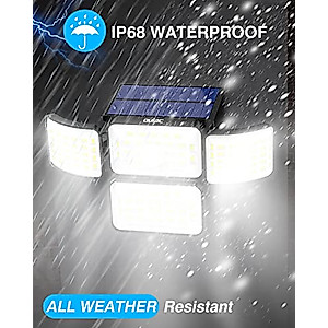 Solar Outdoor Lights, 250 LED 3 Modes Motion Sensor Lights, IP65 Waterproof Solar Motion Lights for Pathway Patio Yard Garden Porch, 2Pack